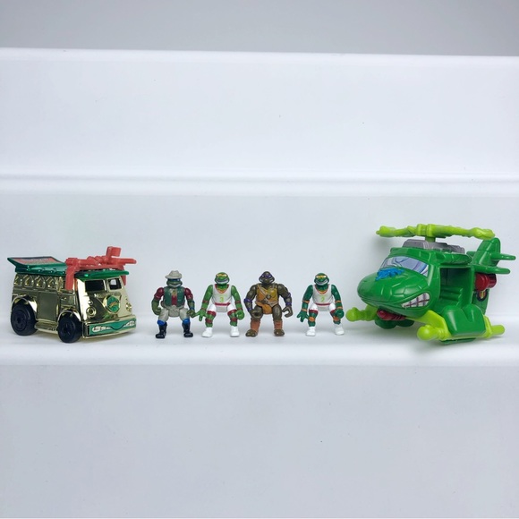 Playmates | Toys | Rare Vintage Tmnt Mini Mutants Metallic Gold Party ...